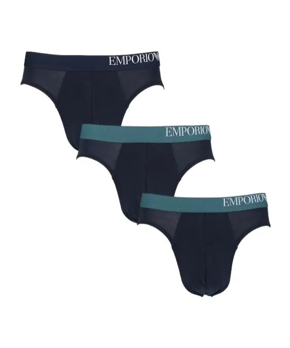 Emporio Armani Elastic Waist Briefs Pants 2-piece Set - Black