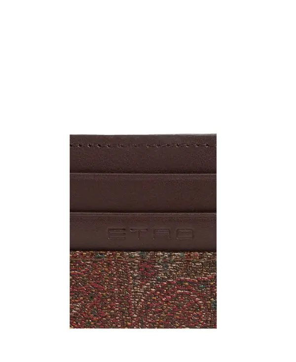 Etro Pegaso Embroidered Paisley Card Holder