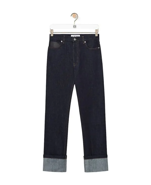 Loewe Fisherman Turn-up Jeans In Denim