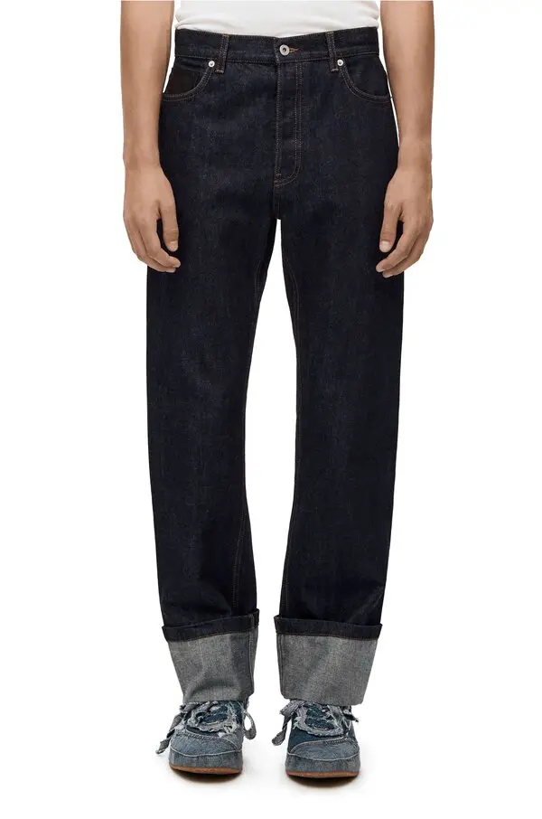 Loewe Fisherman Turn-up Jeans In Denim
