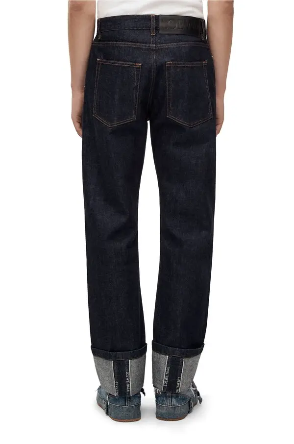 Loewe Fisherman Turn-up Jeans In Denim