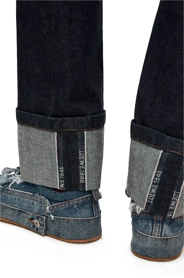 Loewe Fisherman Turn-up Jeans In Denim
