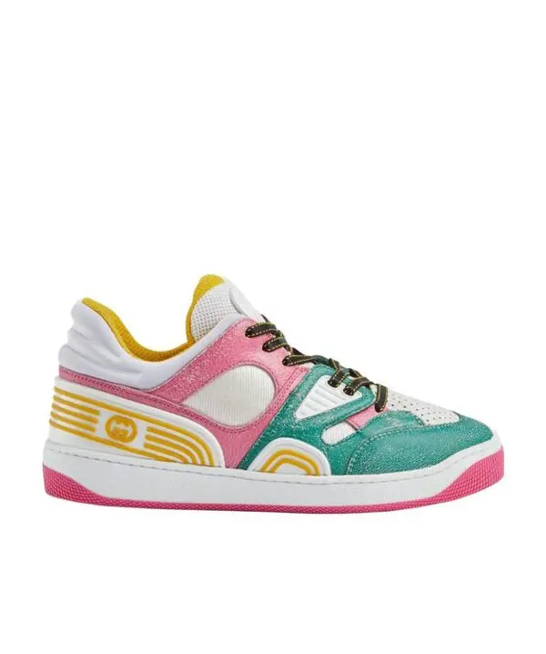 Gucci Multi-color Leather Basket Low-top Sneakers