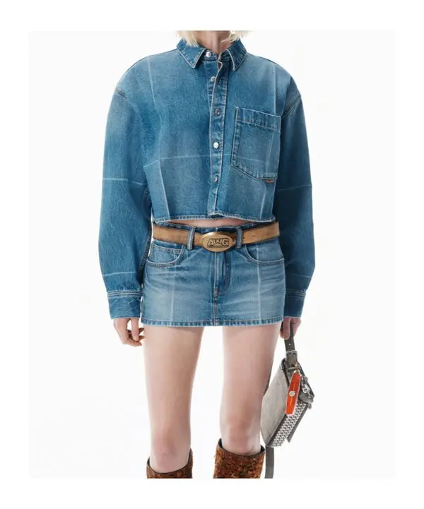 Alexander Wang Cropped Denim Shirt