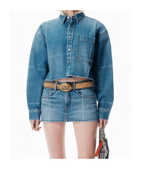 Alexander Wang Cropped Denim Shirt