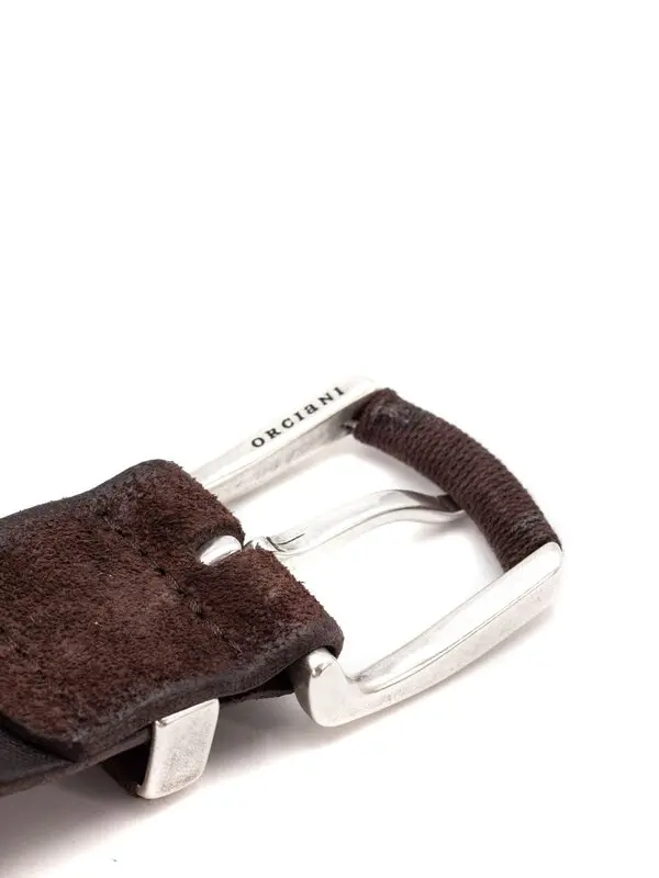 Orciani Suede Buckle Belt - Brown