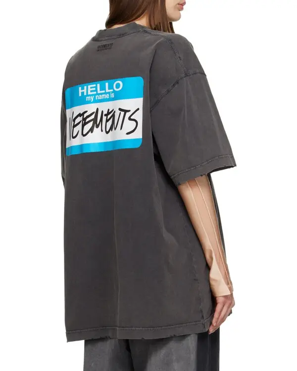 Vetements My Name Is Cotton T-shirt