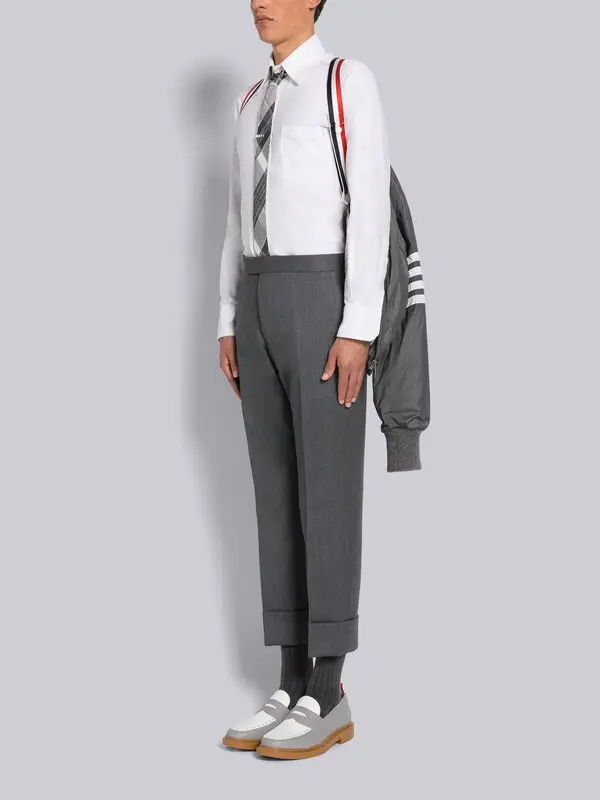 Thom Browne 4-bar Striped Zipped Bomber Jacket
