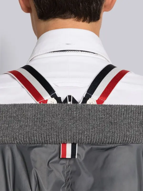 Thom Browne 4-bar Striped Zipped Bomber Jacket