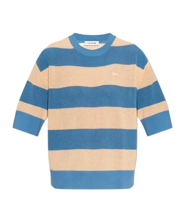 Lacoste Striped Round-neck Knitted T-shirt