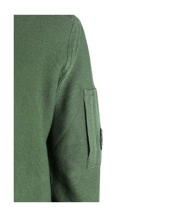 C.P. COMPANY Round Neck Sweater With Logo Embellishment