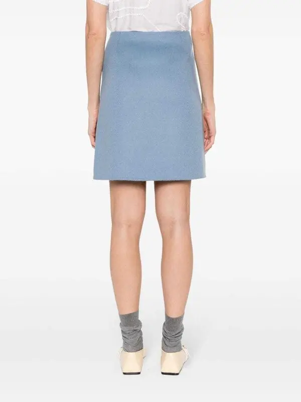 P.a.r.o.s.h High-waist Wool Skirt With Front Slit