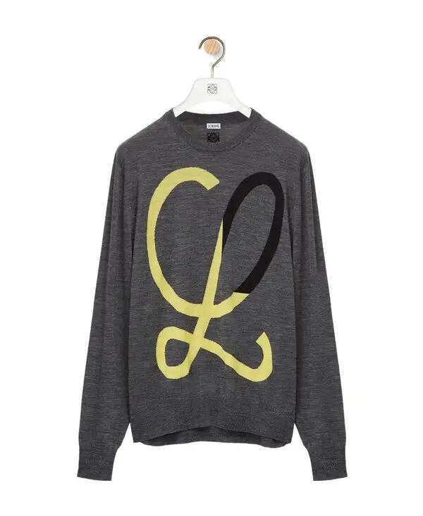 Loewe L Intarsia Wool Sweater
