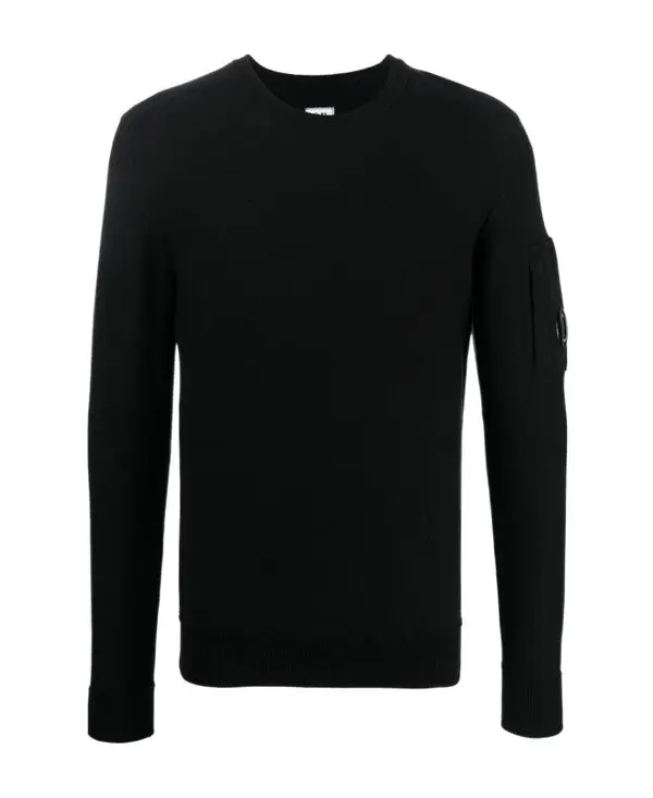 C.P. COMPANY Lens Detail Ribbed-knit Crewneck Jumper