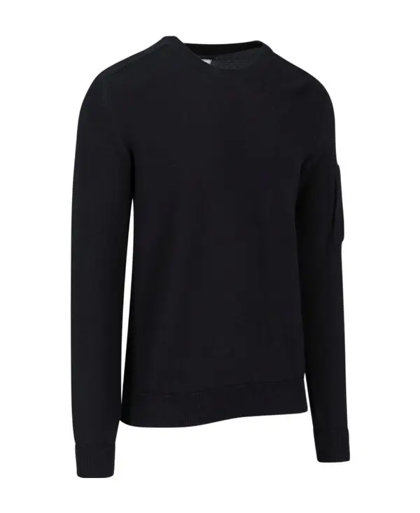 C.P. COMPANY Lens Detail Ribbed-knit Crewneck Jumper