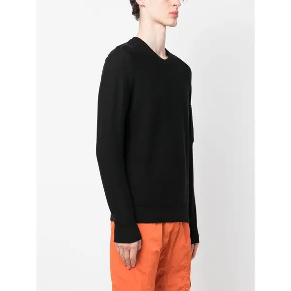 C.P. COMPANY Lens Detail Ribbed-knit Crewneck Jumper