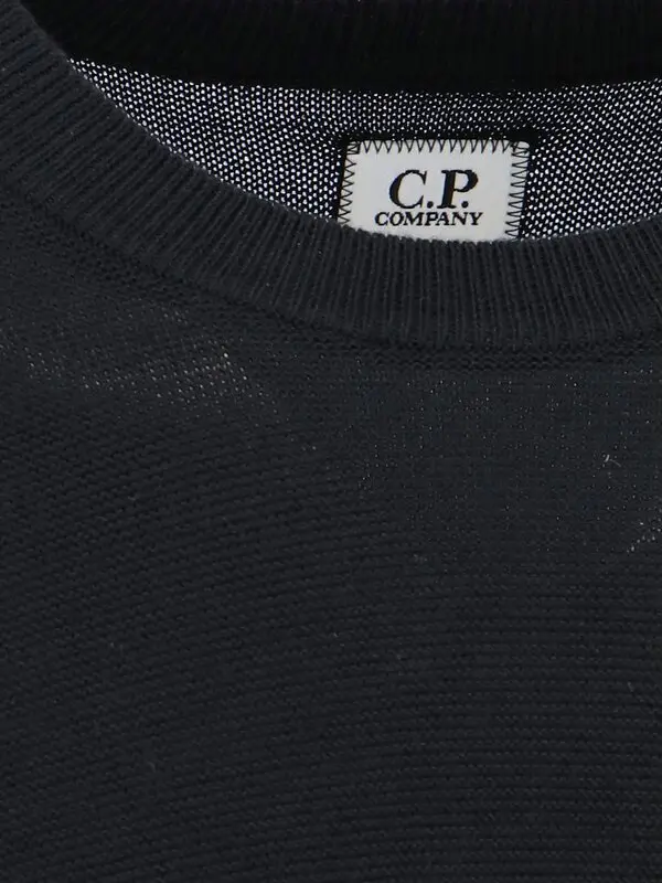 C.P. COMPANY Lens Detail Ribbed-knit Crewneck Jumper
