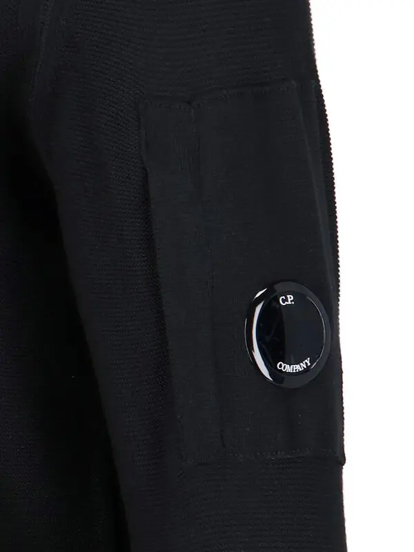 C.P. COMPANY Lens Detail Ribbed-knit Crewneck Jumper