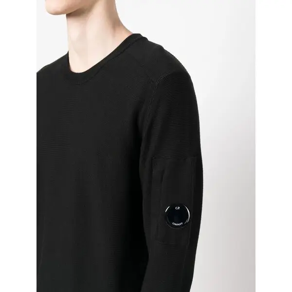 C.P. COMPANY Lens Detail Ribbed-knit Crewneck Jumper