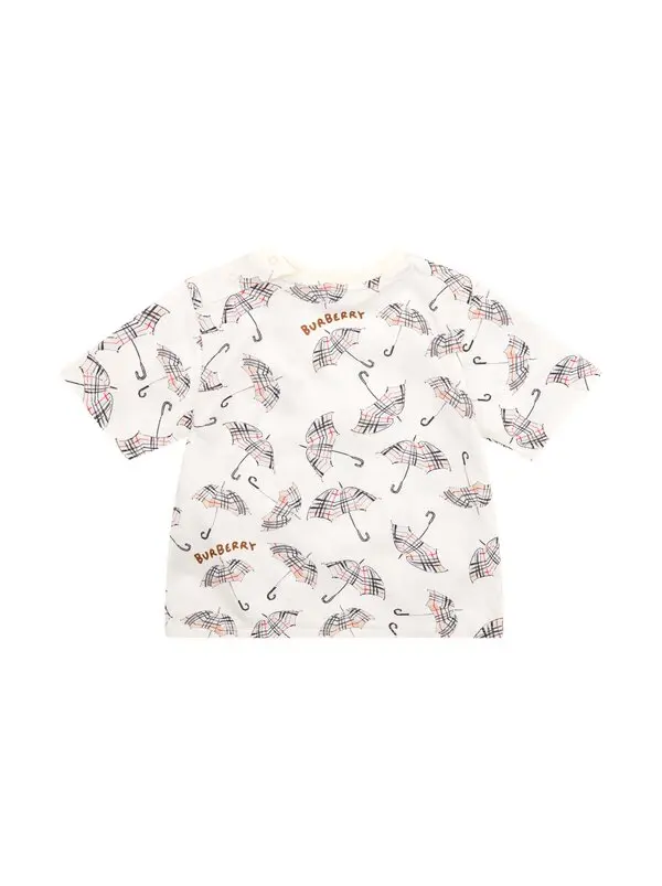 Burberry Umbrella Print Cotton T-shirt