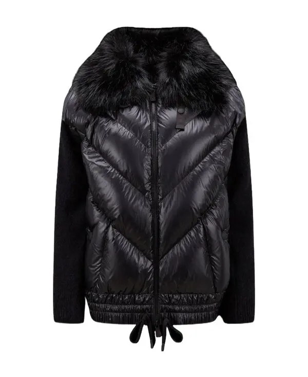 Moncler Padded Wool Alpaca Blend Cardigan