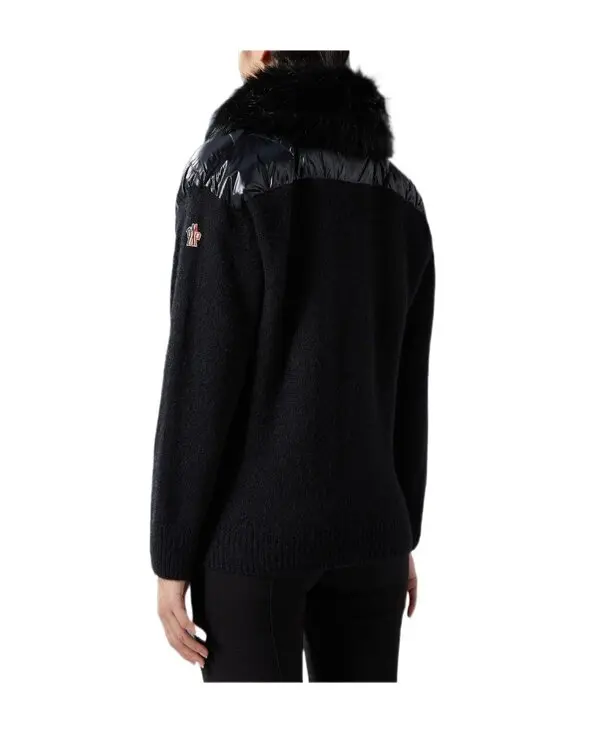 Moncler Padded Wool Alpaca Blend Cardigan