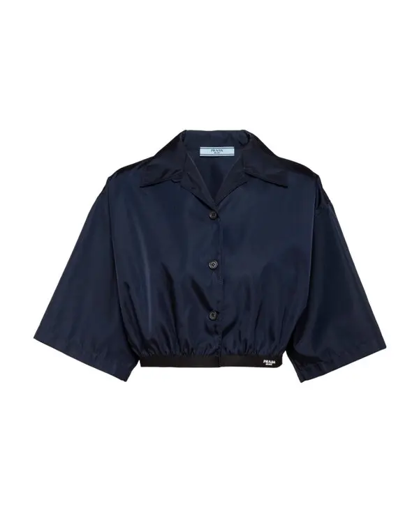 Prada Re-nylon Cropped Shirt - Blue