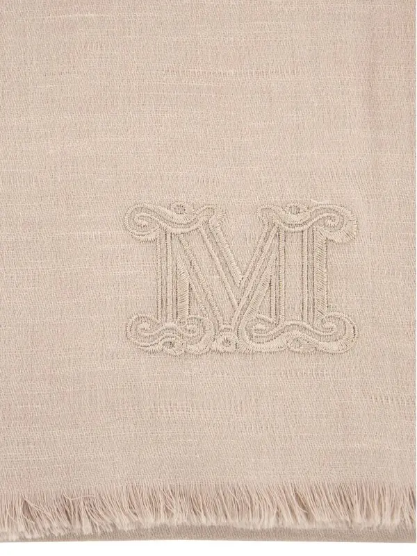 Max Mara Wraparound Style Wool-blend Scarf