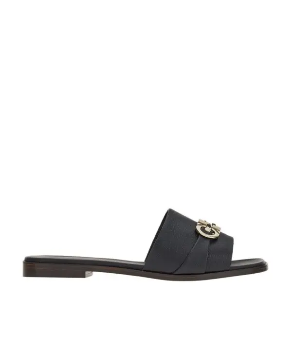 FERRAGAMO Gancini Buckle Slides