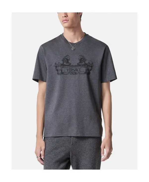 Versace Cartouche Printed Crewneck T-shirt