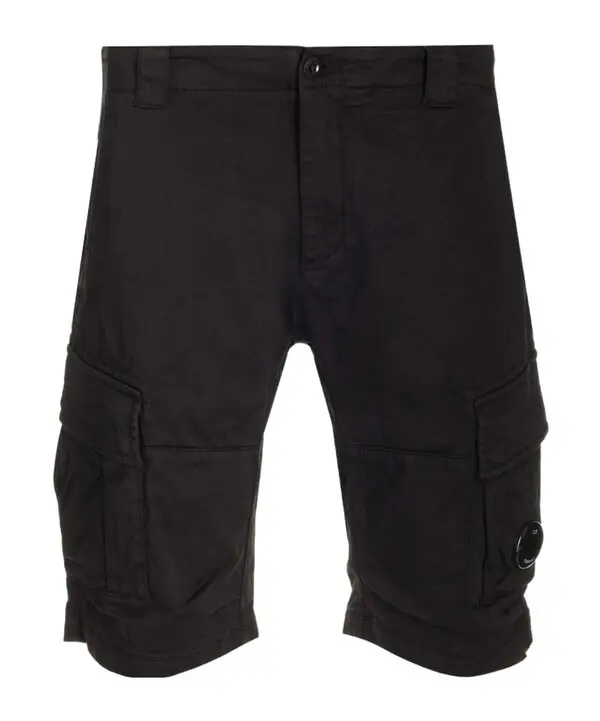 C.P. COMPANY Lens Detailed Cargo Shorts - Black