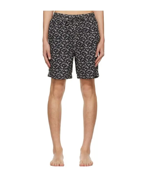 Isabel Marant Étoile Graphic Print Swim Trunks - Black