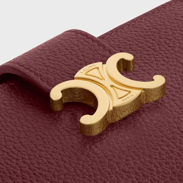 Celine Fine Strap Wallet Nino In Supple Grained Calfskin