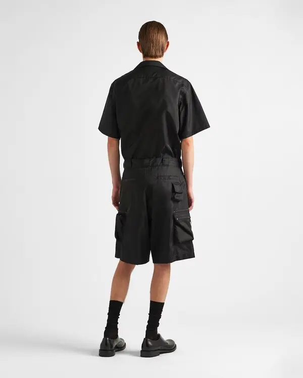 Prada Triangle-plaque Short-sleeved Cargo Shirt