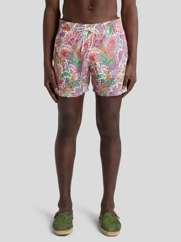 Etro Paisley Print Swim Shorts