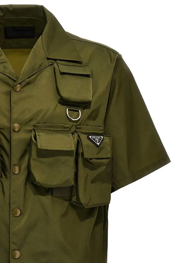 Prada Short-sleeved Re-nylon Shirt - Green