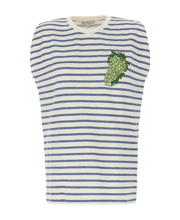 J.W.ANDERSON Striped Grape Towelling Tank Top - No
