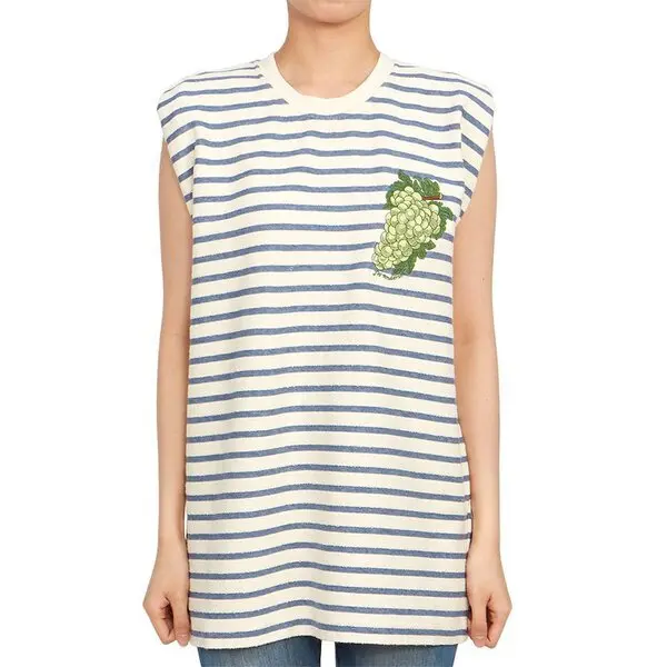 J.W.ANDERSON Striped Grape Towelling Tank Top