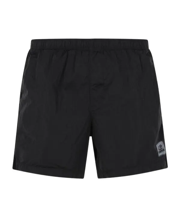 C.P. COMPANY Logo Patch Swim Shorts - Black