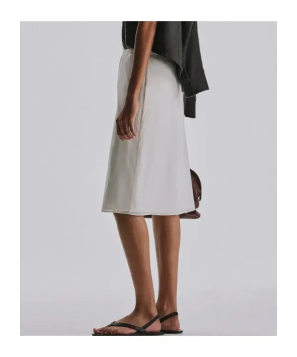 THE ROW Ivera Chiffon Pencil Skirt - White