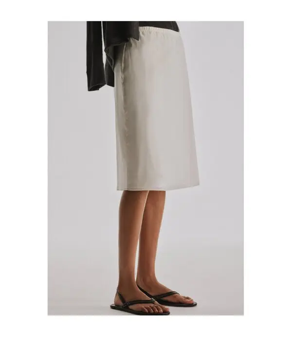 THE ROW Ivera Chiffon Pencil Skirt - White