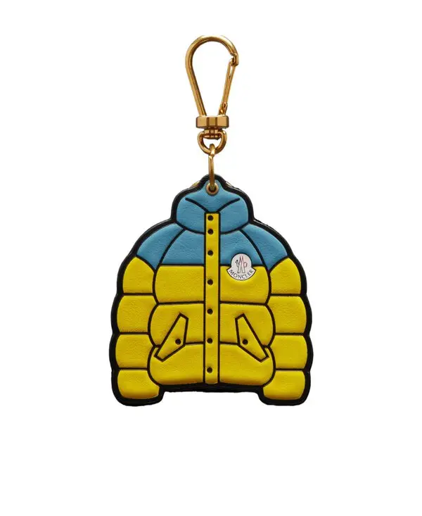 Moncler Leather Jacket-shaped Key Ring - Yellow