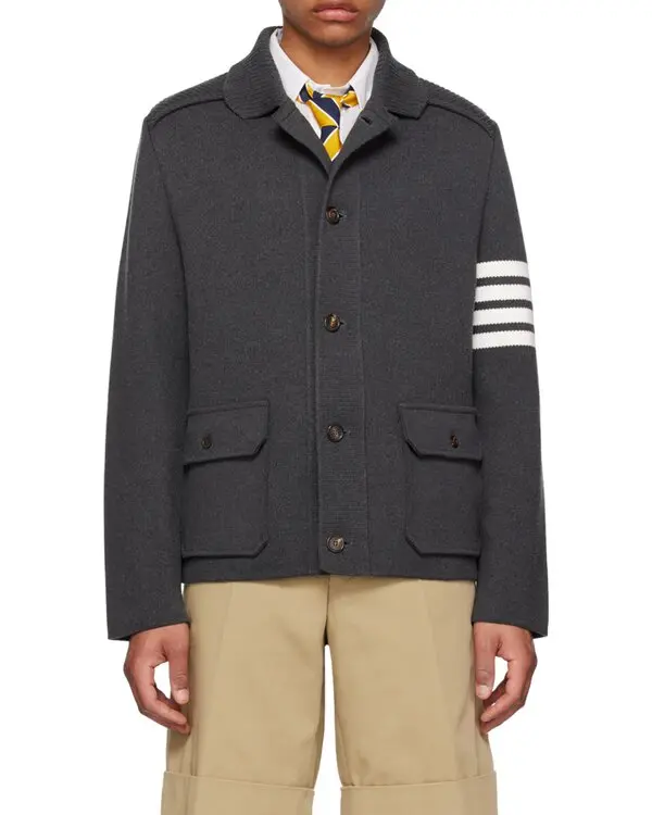 Thom Browne 4-bar Collared Jacket