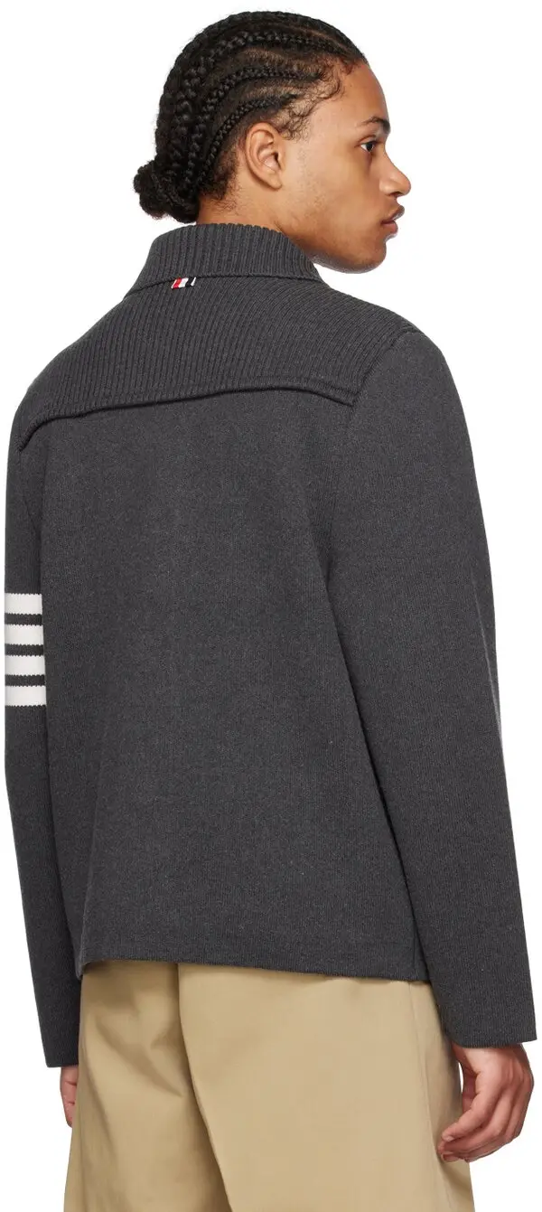 Thom Browne 4-bar Collared Jacket