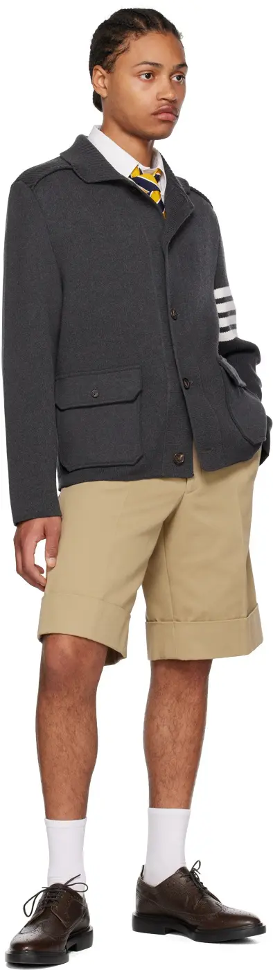Thom Browne 4-bar Collared Jacket