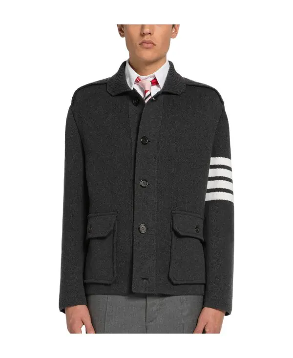Thom Browne 4-bar Collared Jacket