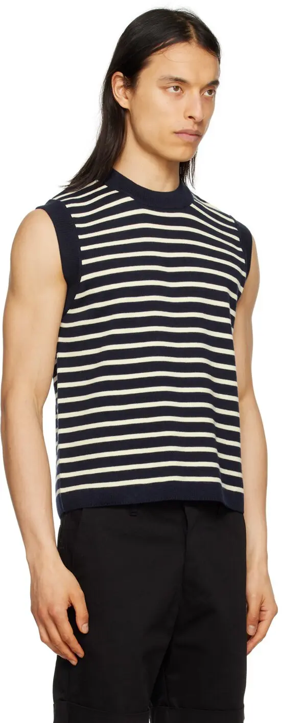 Ami Striped Merino Wool Vest