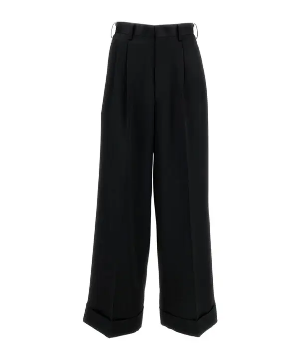 Junya Watanabe Pleated Wide-leg Trousers - Black