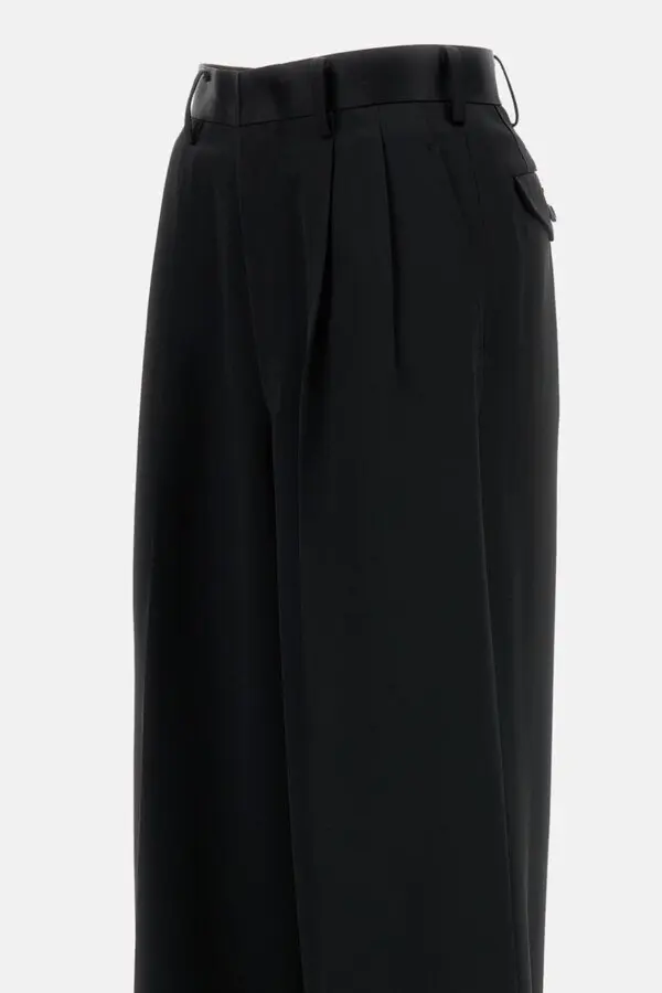 Junya Watanabe Pleated Wide-leg Trousers - Black