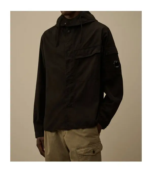 C.P. COMPANY Flap-pocket Hooded Jacket - Black